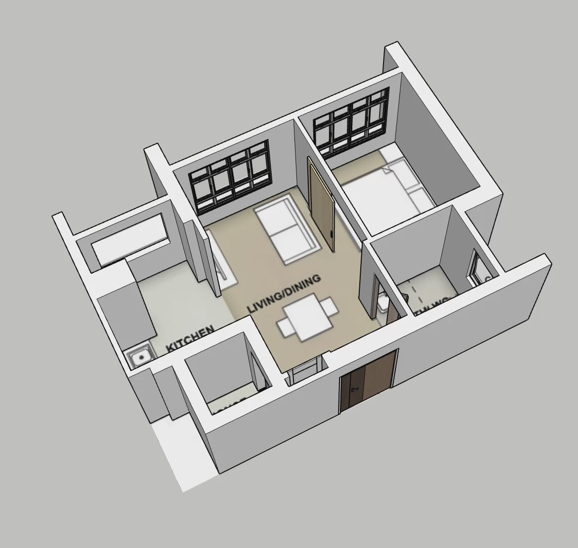 Rail Green I & II @ CCK 2-room type 1 – BTOmyhome